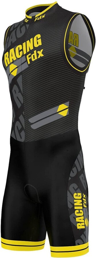 FDX Men Triathlon Tri Suit Padded Compression Running Swimming ...