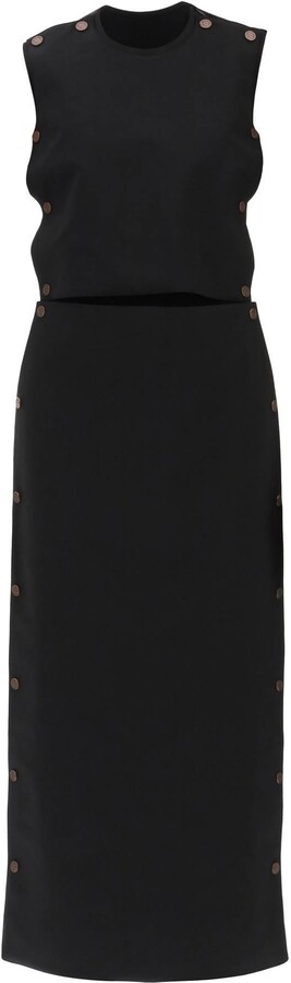 Y/Project Y Project Dual Material Maxi Dress With Snap Panels - ShopStyle