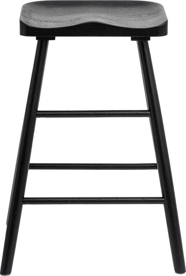 Dunelm Loxwood Counter Height Bar Stool, Solid Oak Loxwood Black ...