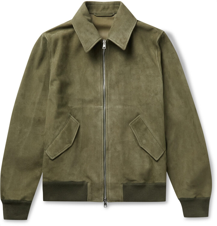 Valstar Suede Bomber Jacket - ShopStyle
