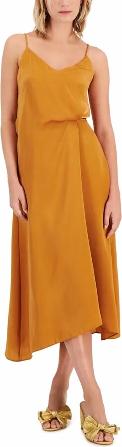 Lucy Paris Rowan Twist Dress In Caramel - ShopStyle