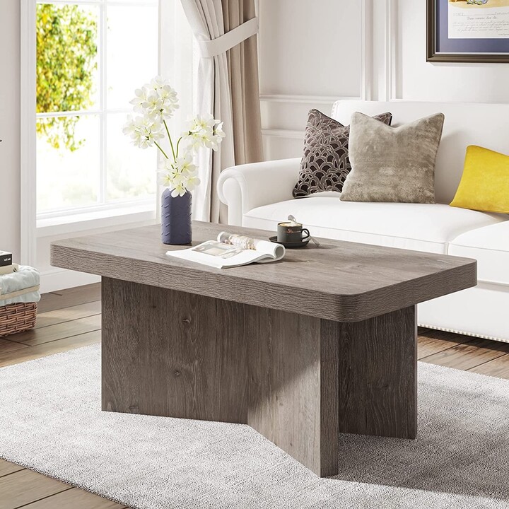 Bluebell Farmhouse Coffee Tables for with X Shaped Wood Base Living ...