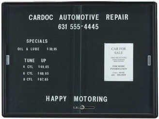 AARCO Design Directory Changeable Enclosed Wall Mounted Letter Board ...