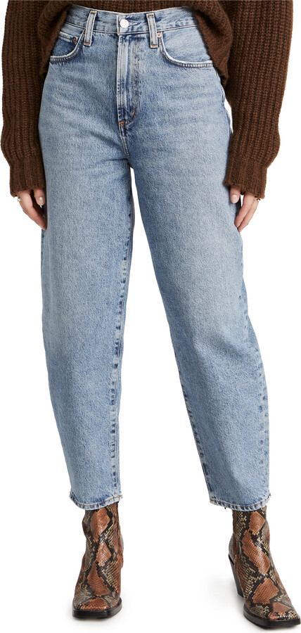AGOLDE Ultra High Rise Curved Taper Balloon Jeans - ShopStyle