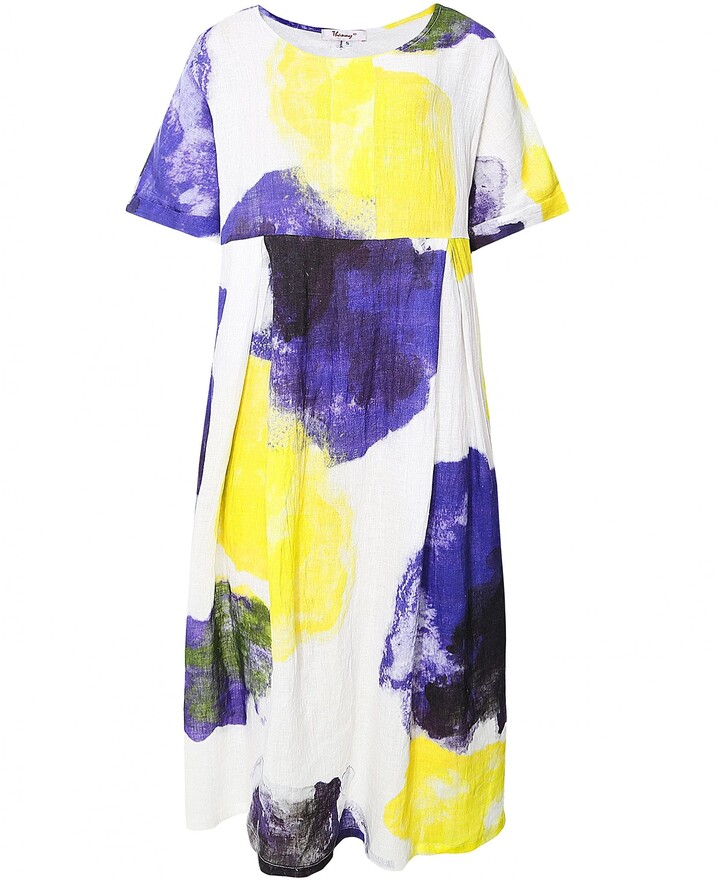 Thanny Women's Trilly Linen Dress Multi Coloured L - ShopStyle
