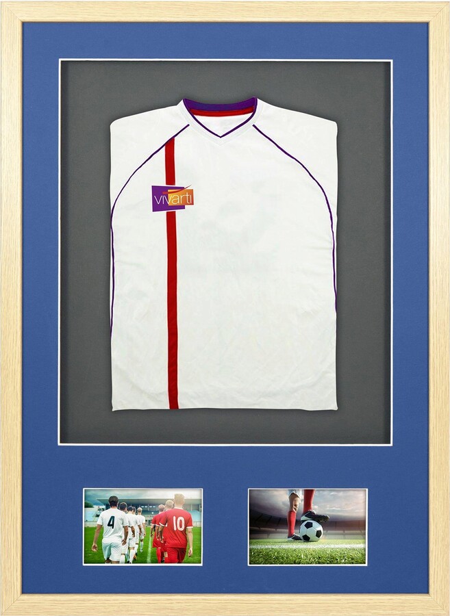 Vivarti 3D + Double Aperture Mounted Sports Shirt Display Frame with ...
