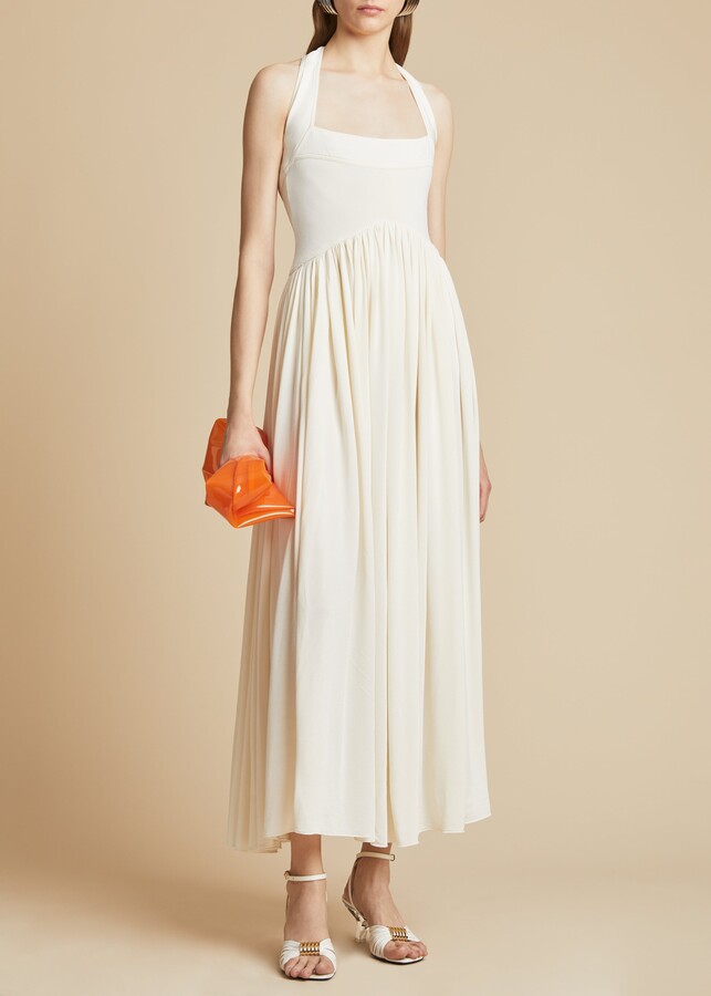 KHAITE The Marisol Dress in Cream - ShopStyle