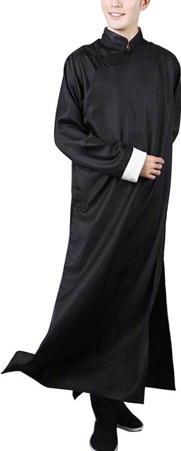 Generic Chinese Traditional Cheongsam Long Robe Mandarin Collar Martial ...