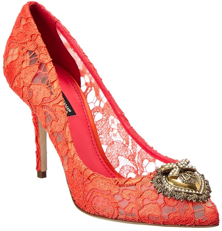 Dolce & Gabbana Devotion Lace Pump - ShopStyle Heels
