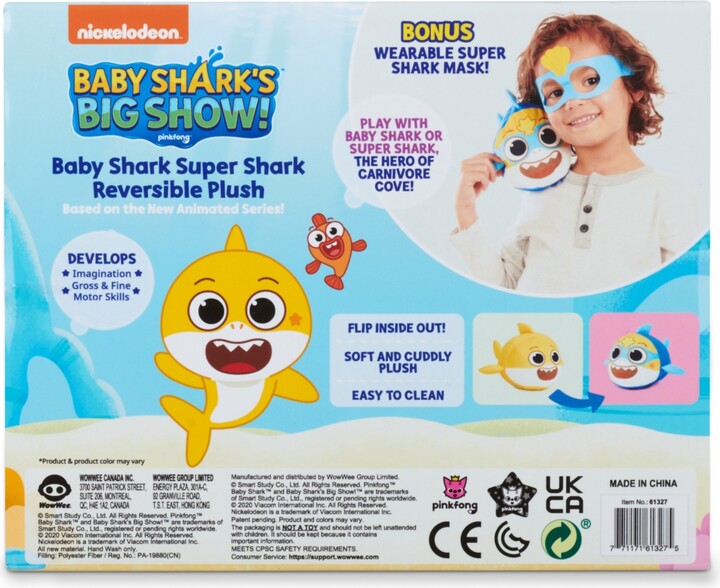 Closeout! Baby Shark Big Show Reversible Plush Baby Shark Turns into ...