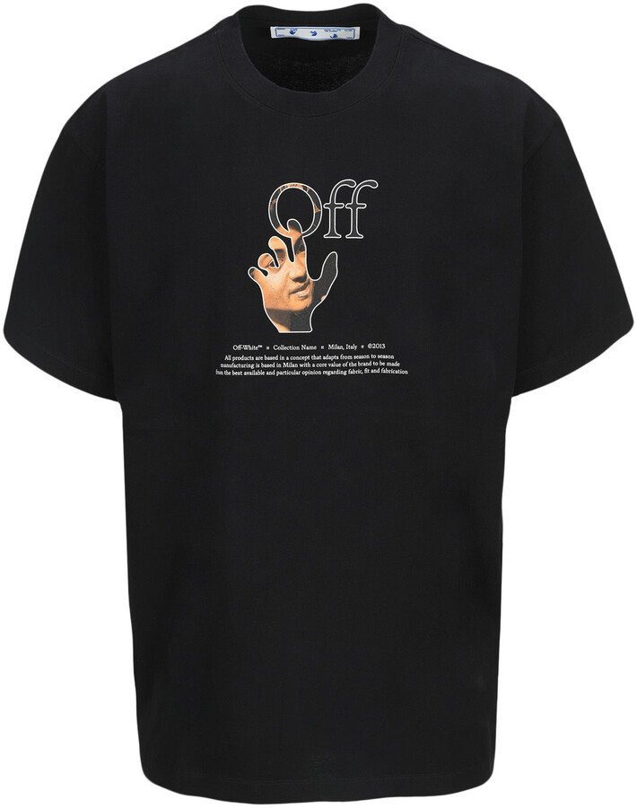 Off-White Off White Caravaggio Hands Off Logo T-shirt - ShopStyle
