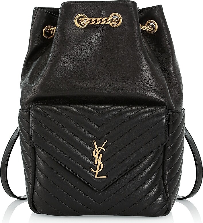 Saint Laurent Women's Joe Drawstring Quilted Backpack - Nero - ShopStyle