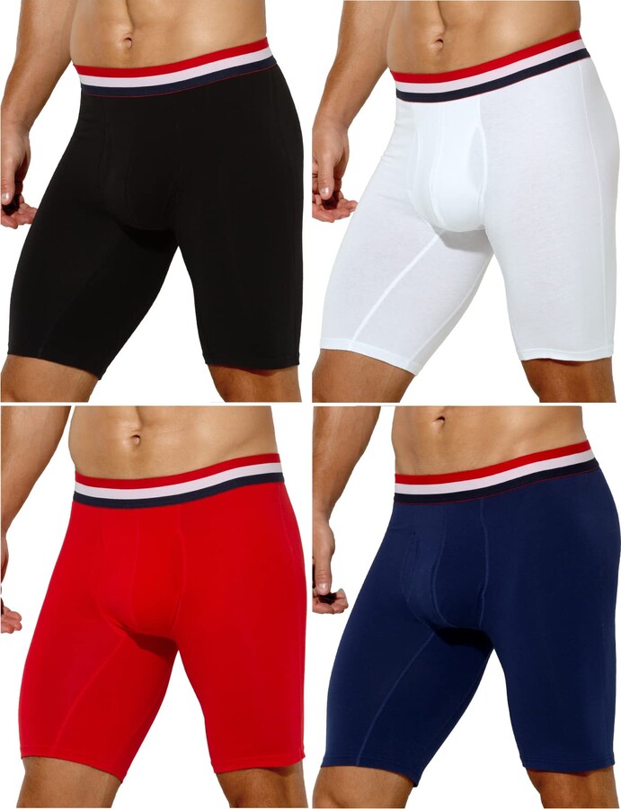 Casey Kevin Men's Boxer Shorts Long Leg Cotton Soft Trunks Sports ...