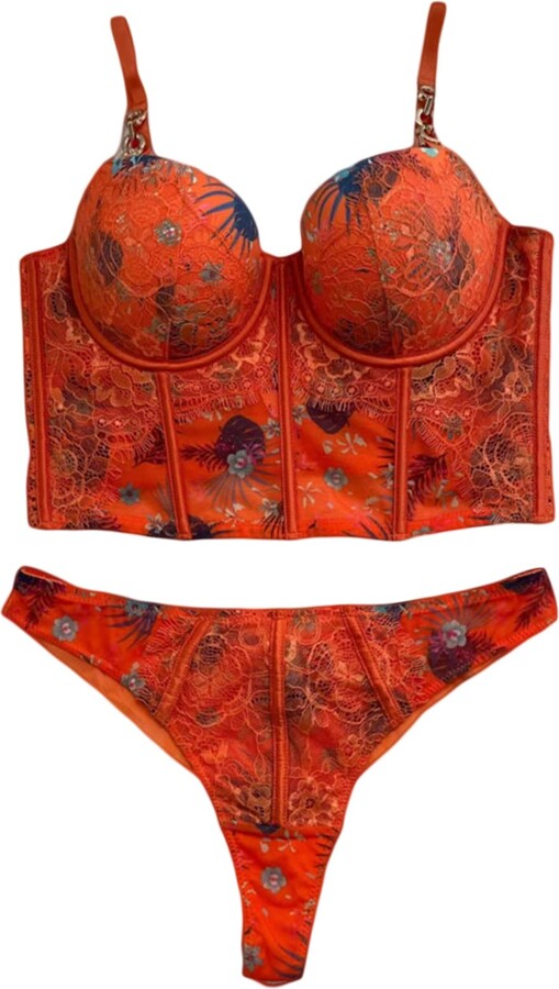 Cvzqte Sexy Women Lingerie Set Lace Bralette And Panty Suit Floral Lace
