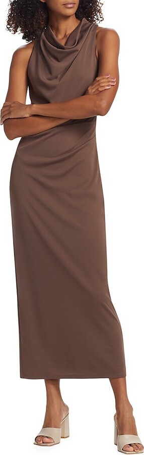 WAYF Georgina Cowl-Neck Midi-Dress - ShopStyle