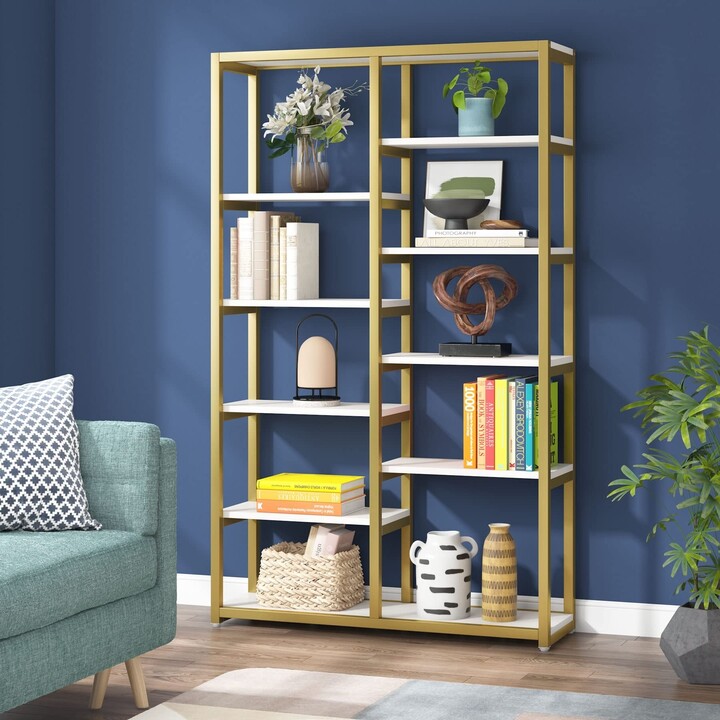 Bluebell 10 Tier Bookcase Bookshelf, Modern Etagere Bookcase Display ...