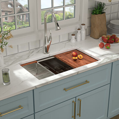 Lordear 30" L x 19" W Undermount Kitchen Sink Workstation Single Bowl ...