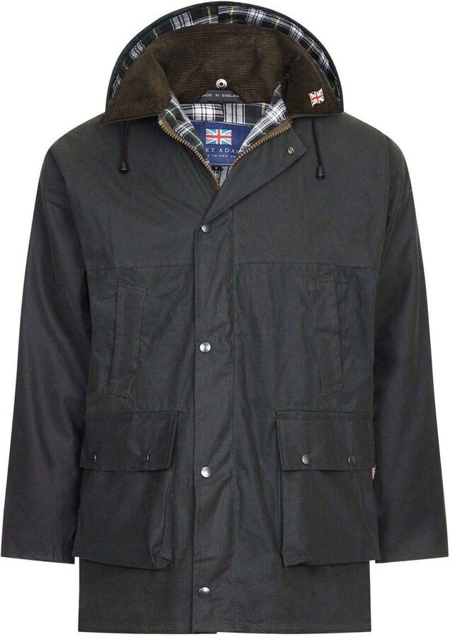 Nicky Adams Countrywear Men's Wax Jacket Waterproof Hunting Drover ...