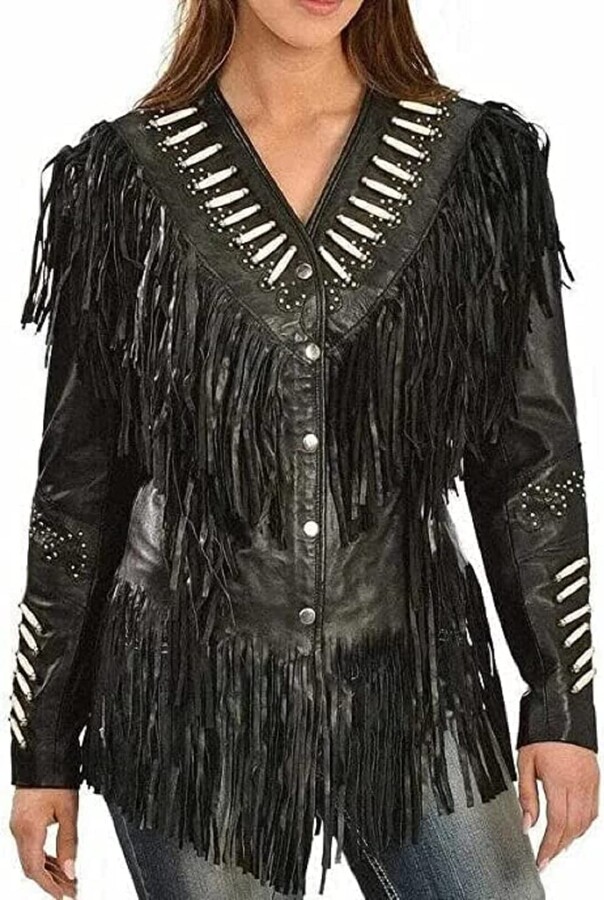 NAYA Leather Western Women's Lamb Leather Jacket Cowboy / Native ...