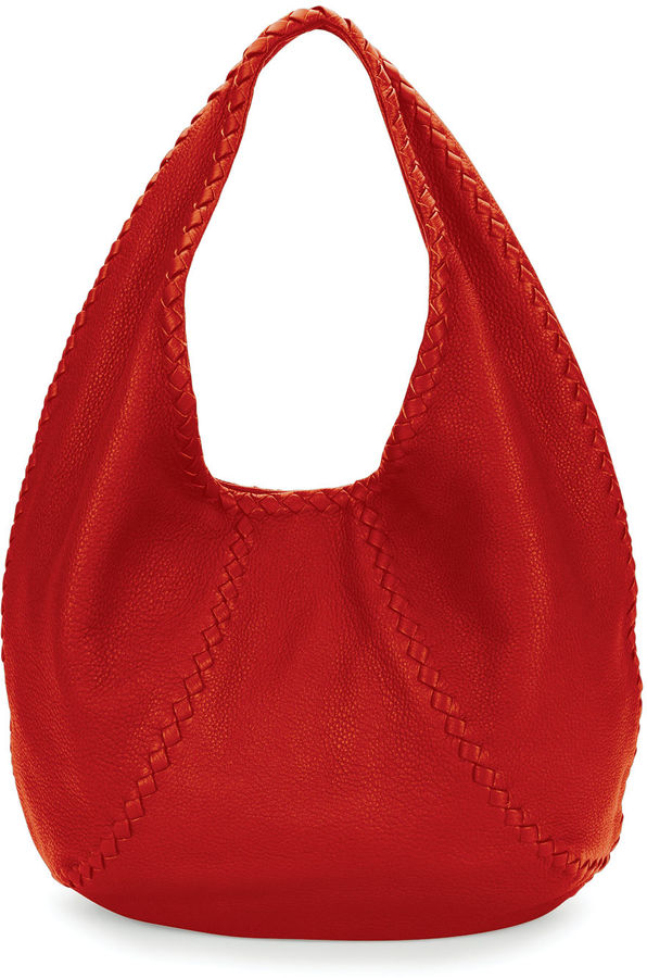 Bottega Veneta Cervo Large Leather Hobo Bag - ShopStyle