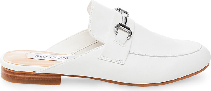 Steve Madden Kandi White Leather - Sm Rebooted - ShopStyle Mules