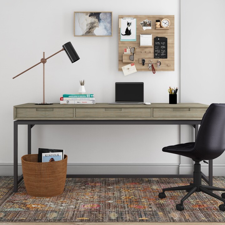 WYNDENHALL Devlin SOLID HARDWOOD Modern Industrial Wide Desk - ShopStyle