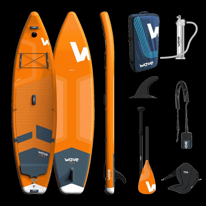 Wave Sups Wave Pro Sup Package - Orange Stand Up Inflatable Paddle ...