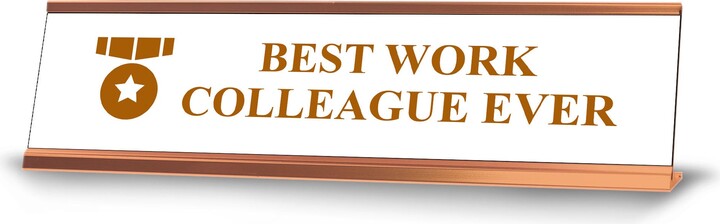 Etsy Best Work Colleague Ever, Gold Frame, Novelty Nameplate Desk Sign ...