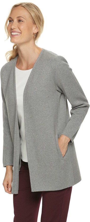 Croft & Barrow Women's Open-Front Long Cardigan - ShopStyle