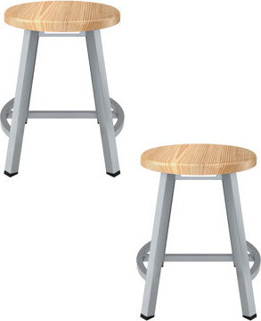 National Public Seating Fixed Height Industrial/Shop Stool - ShopStyle