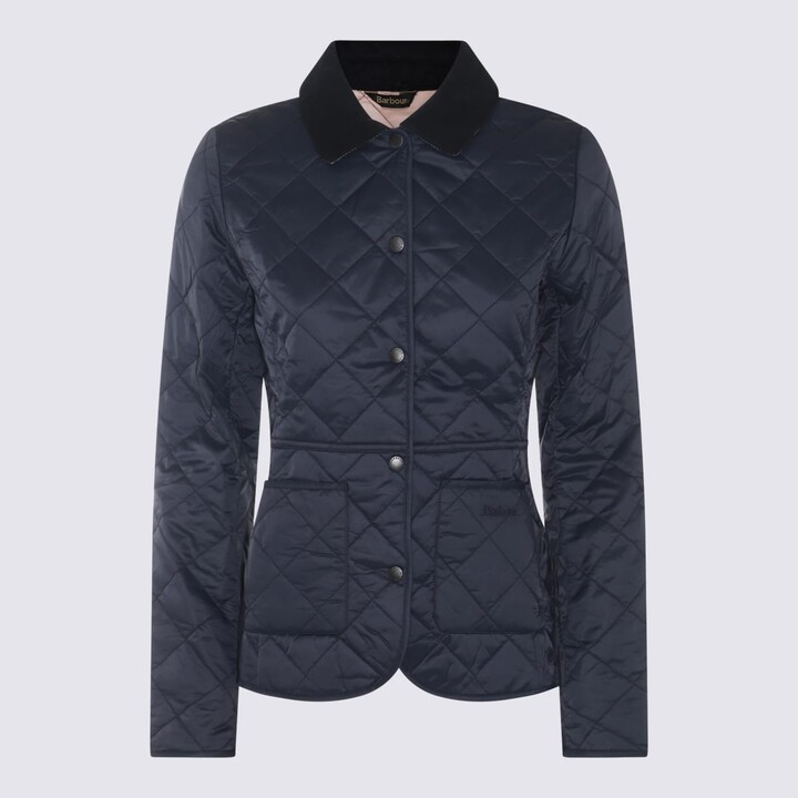 Barbour Navy Blue Down Jacket - ShopStyle