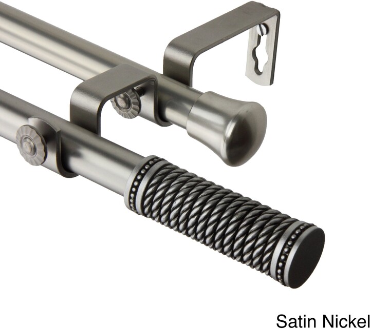InStyleDesign Yarn Adjustable Double Curtain Rod - ShopStyle Drapery ...