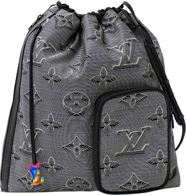 Louis Vuitton Drawsting Black Synthetic Backpack Bag (Pre-Owned ...