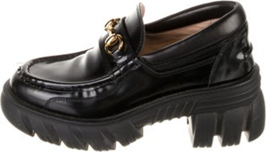 Gucci 1955 Horsebit Accent Leather Loafers - ShopStyle
