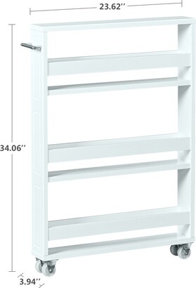 BIKAHOM Compact Space Kitchen Pantry,3-Tier Kitchen Storage Cart, Slim ...