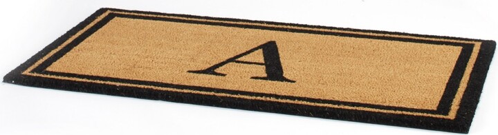 The Lakeside Collection Lakeside Bordered Monogram Estate Coir Door Mat ...