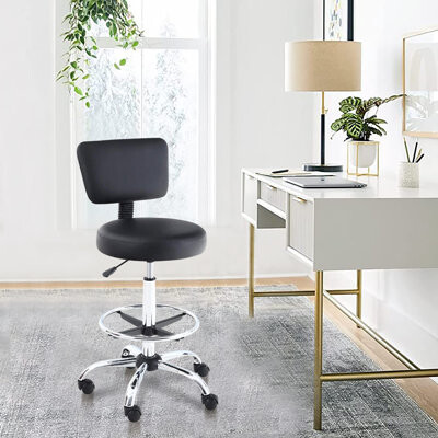 Alphamarts Ergonomic Faux Leather Drafting Chair - ShopStyle Bar ...