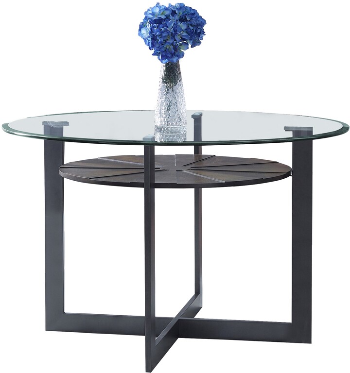 Orrick 48-Inch Round Glass Top Dining Table by Greyson Living ...