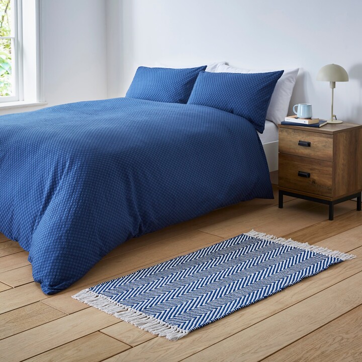 Dunelm Jenson Rug Navy - ShopStyle