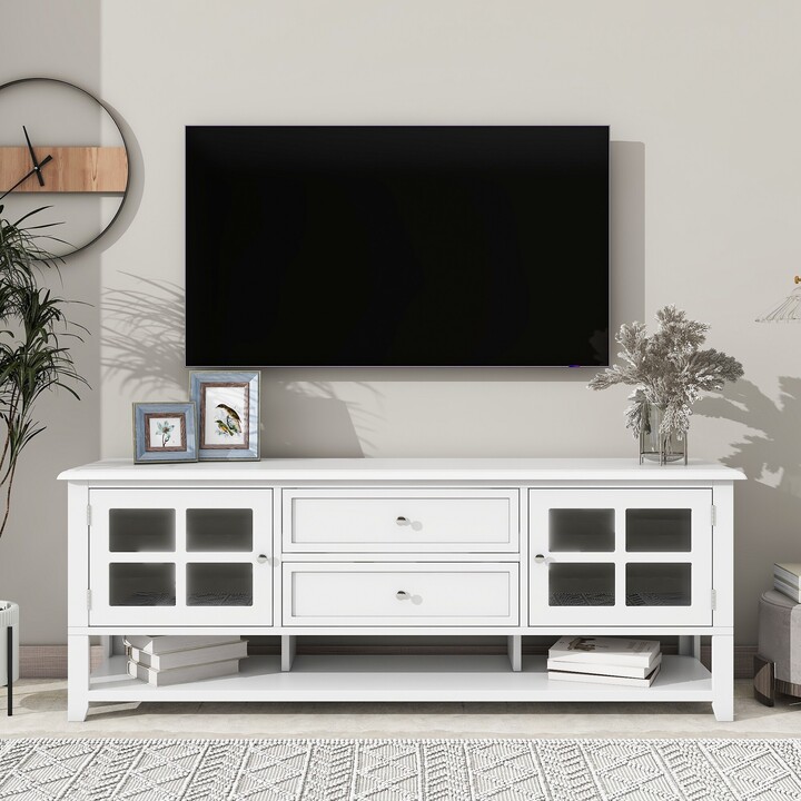Sunmory TV Stand for TVs up to 60'', Entertainment Center TV Cabinet ...
