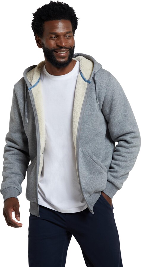 Mountain Warehouse Dalton Mens Borg Lined Hoodie - Fleece Lining ...