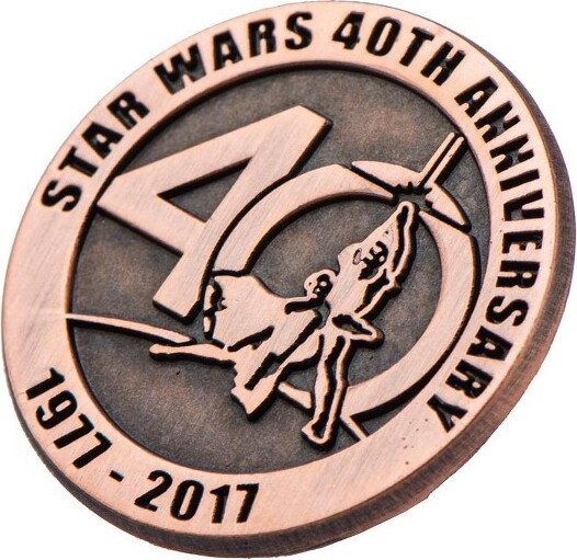 Star Wars SalesOne LLC 40th Anniversary Collectible Bronze Pin, SDCC ...