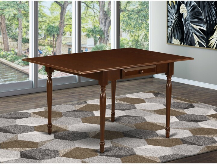 East West Furniture Monza Dining Table - a Rectangle Wooden Table Top ...