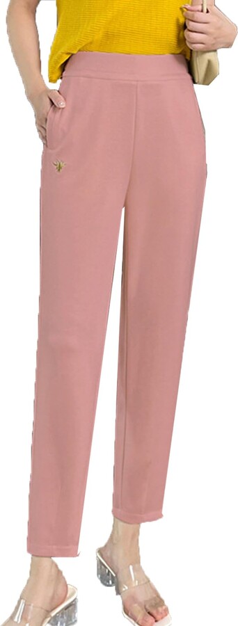 Sovtay Loose-Fitting High-Waisted Slacks - ShopStyle Trousers