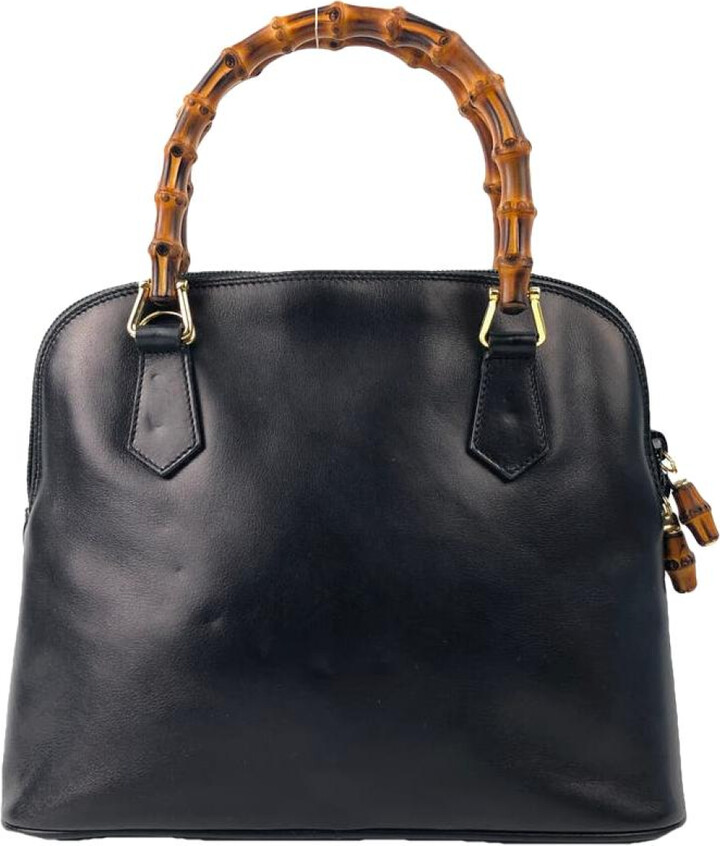 Gucci Bamboo leather handbag - ShopStyle Shoulder Bags