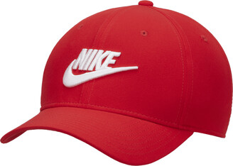 Nike Unisex Rise Structured SwooshFlex Futura Cap in Red - ShopStyle Hats