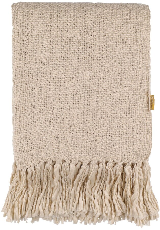 MALAGOON Ivory White Solid Throw - ShopStyle
