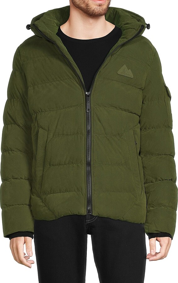 Point Zero by Maurice Benisti Faux Fur Torso Hooded Puffer Jacket ...