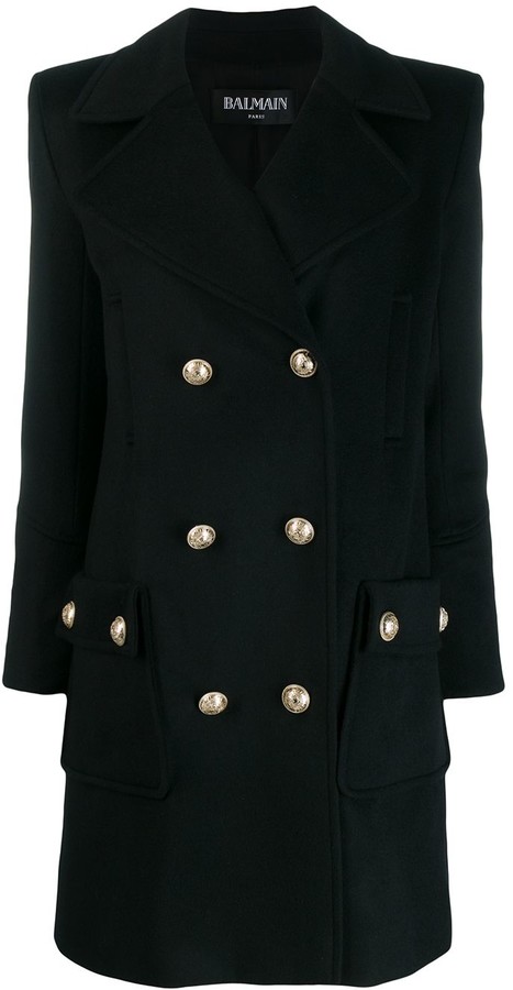 Balmain Double-Breasted Coat - ShopStyle