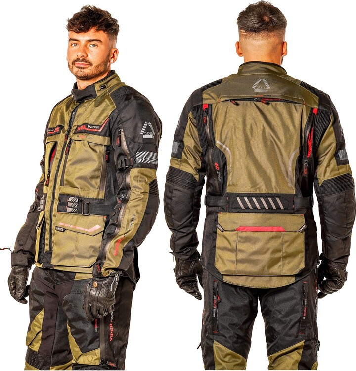 Viper VPR Guard Adventure Men's Waterproof Motorbike Jacket 600D ...